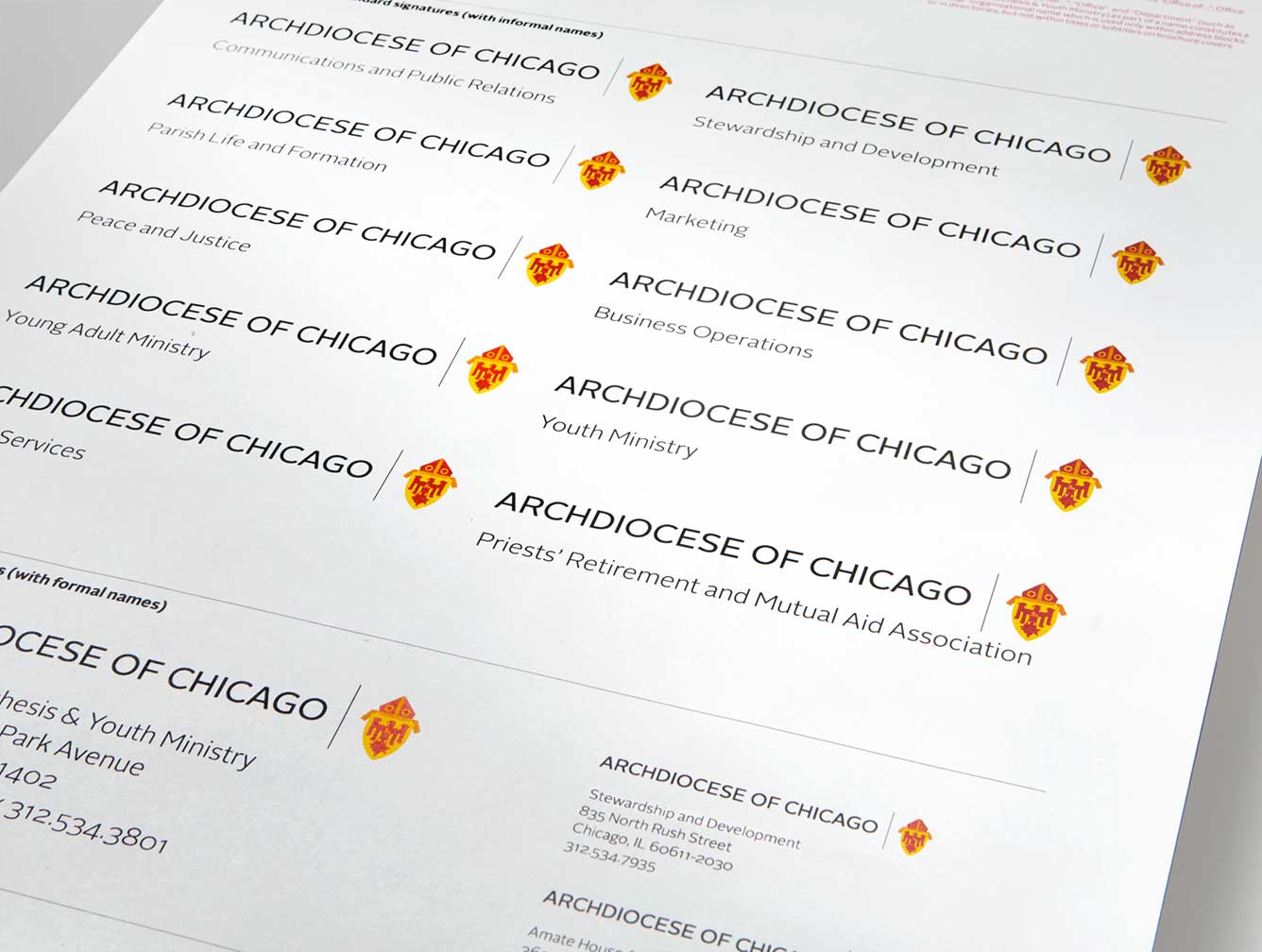 Archdiocese of Chicago - Crosby Associates - Chicago